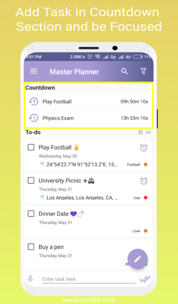 Master Planner :Todo, Location Based Reminder, Card type Task Planner ...