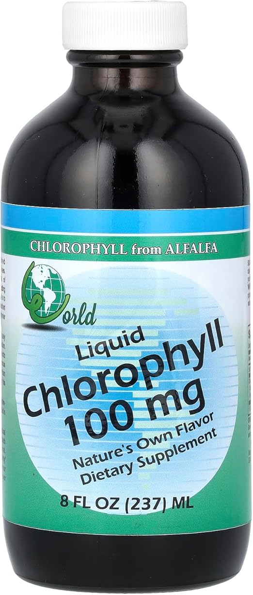 Amazon.com: World Organic - Chlorophyll Liquid 100mg, 8 oz liquid ...