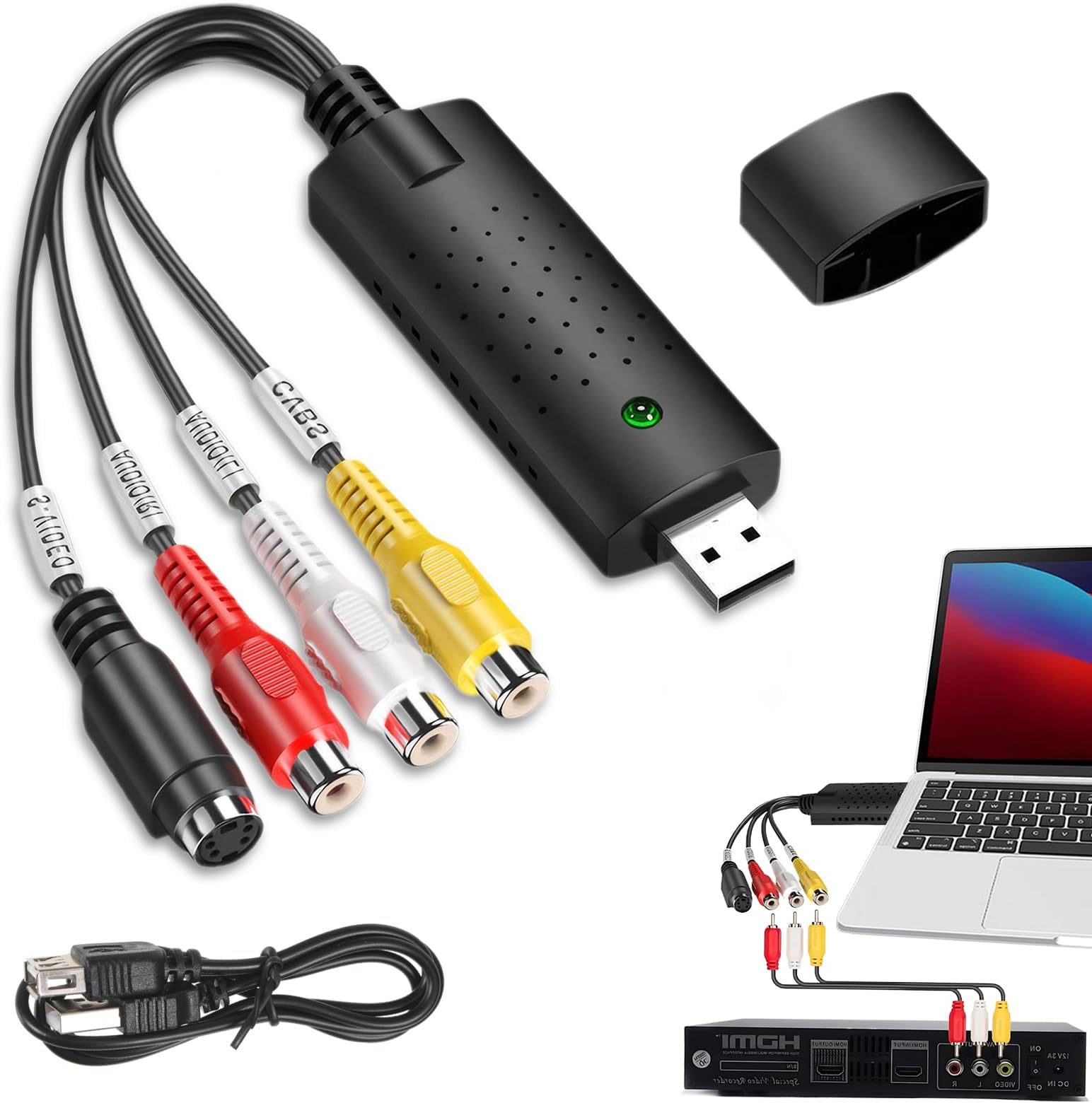 USB 2.0 Audio Video Grabber Konverter USB Video Grabber Video Audio ...