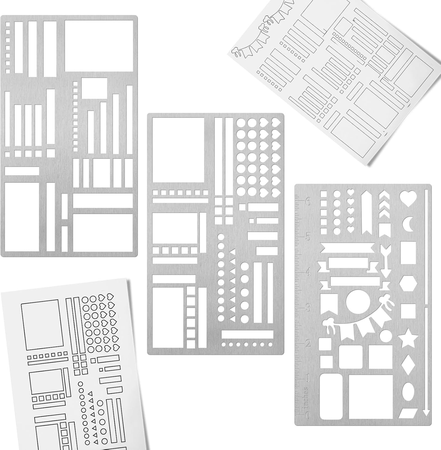 Amazon.com: 3Pcs Metal Planner Template, Planner Stencils Templates ...