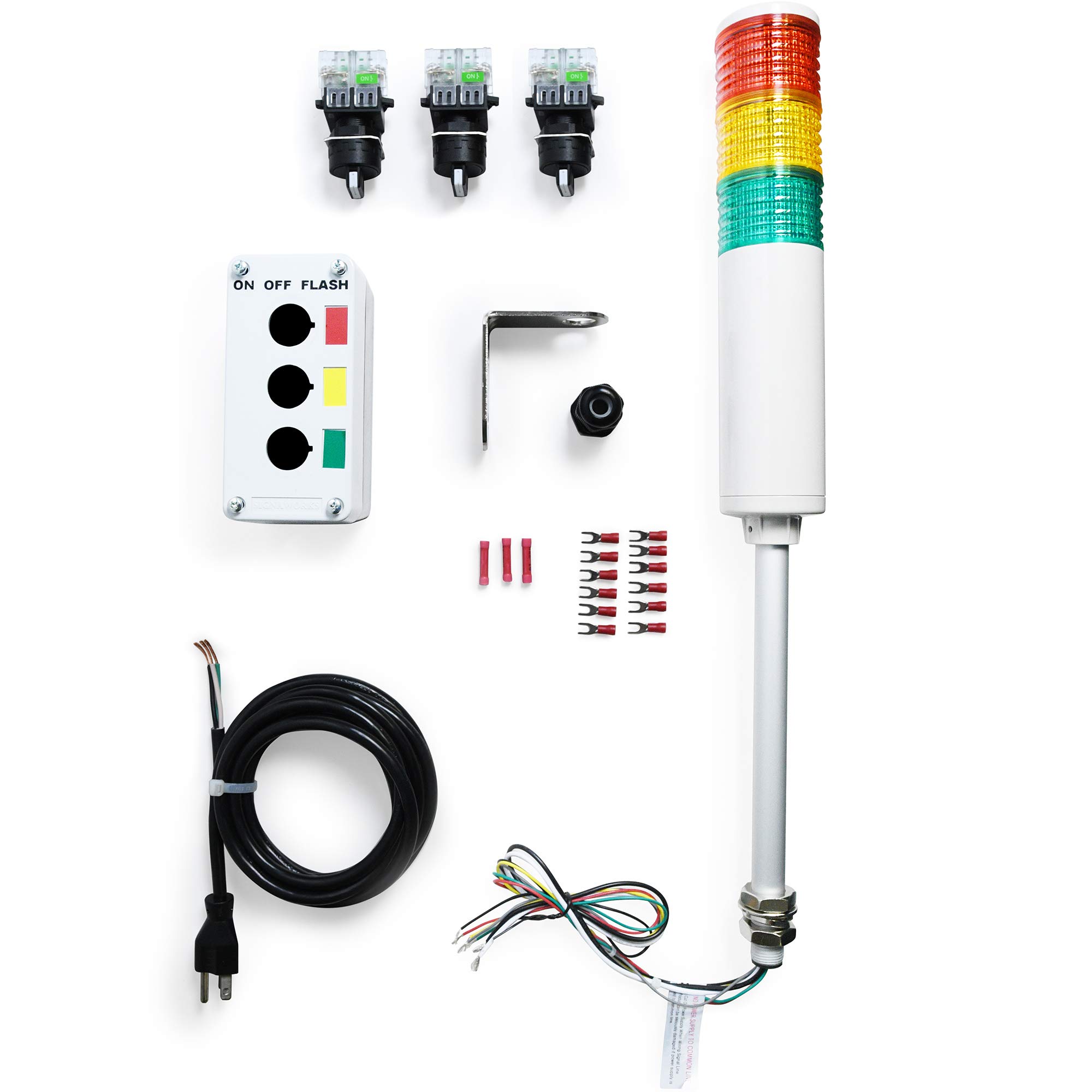 Amazon.com: Signaworks LED 3 Light Steady & Flashing Andon Tower Light ...