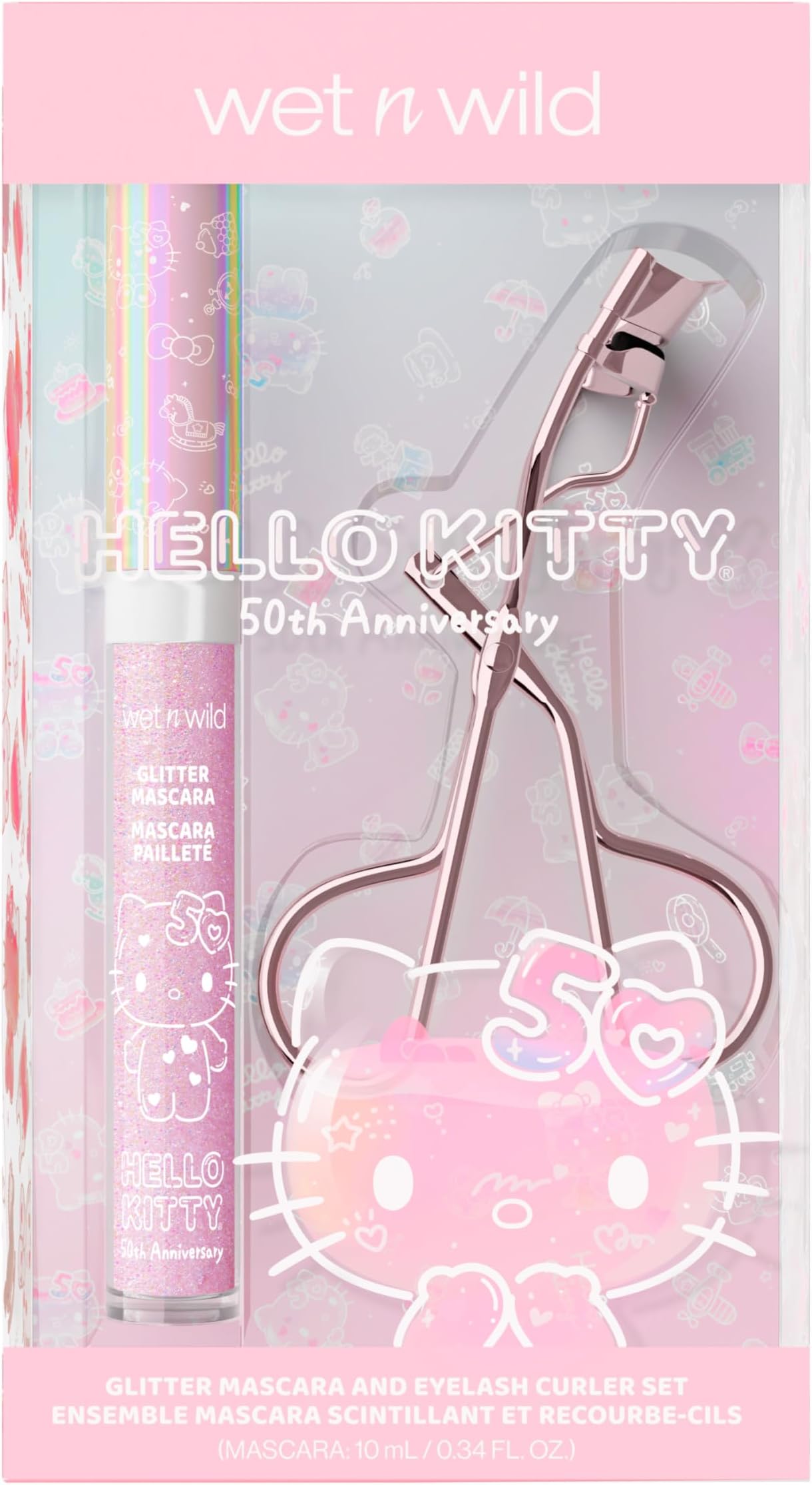 Amazon.com : wet n wild Hello Kitty Glitter Mascara & Lash Curler Set ...
