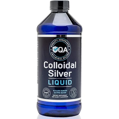 Amazon.com: Colloidal Silver Liquid Solution 16 oz in Glass Bottle 10 ...