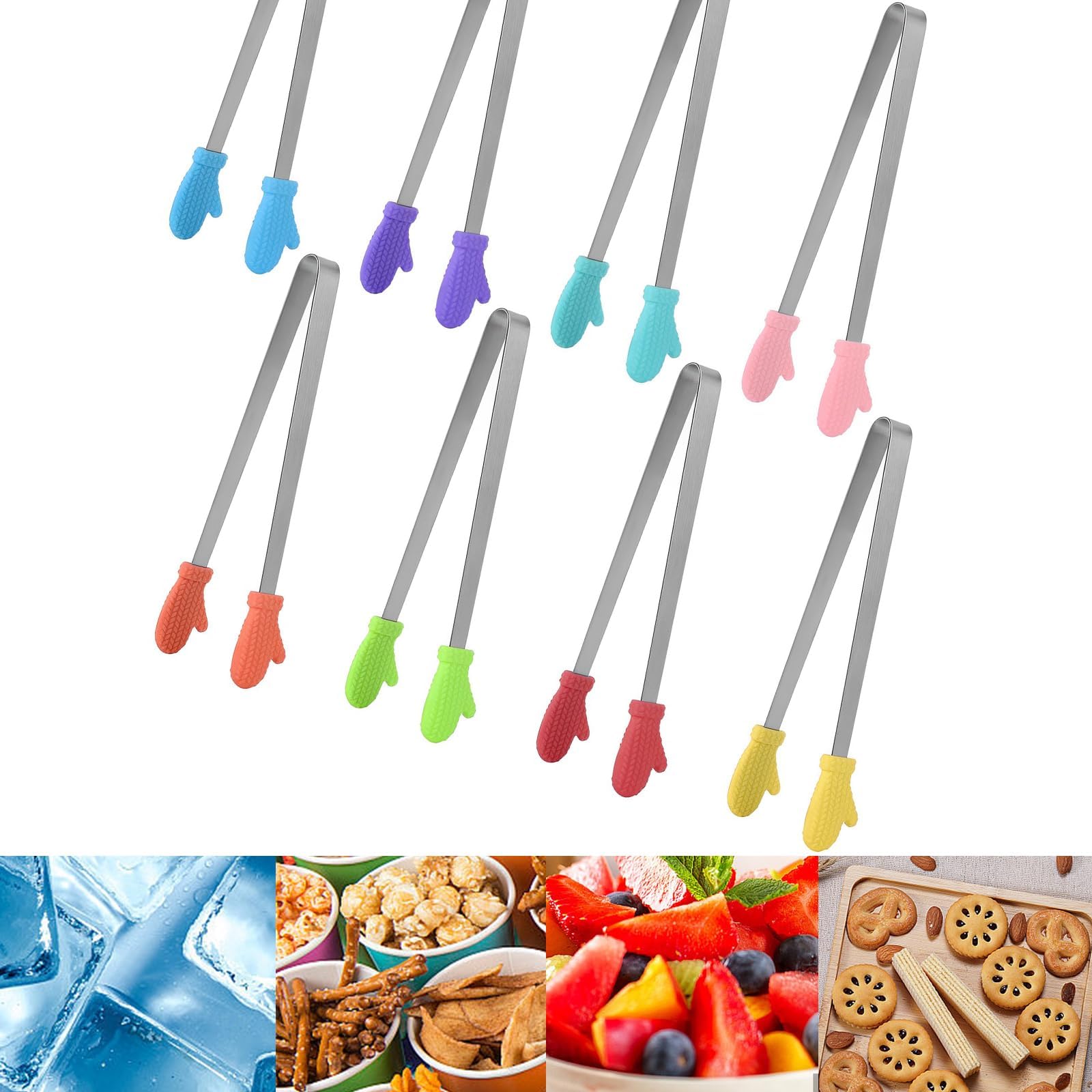 Amazon.com: 6PCS Mini Tong, Hand Shape Silicone Food Tongs, 5Inch Kid ...