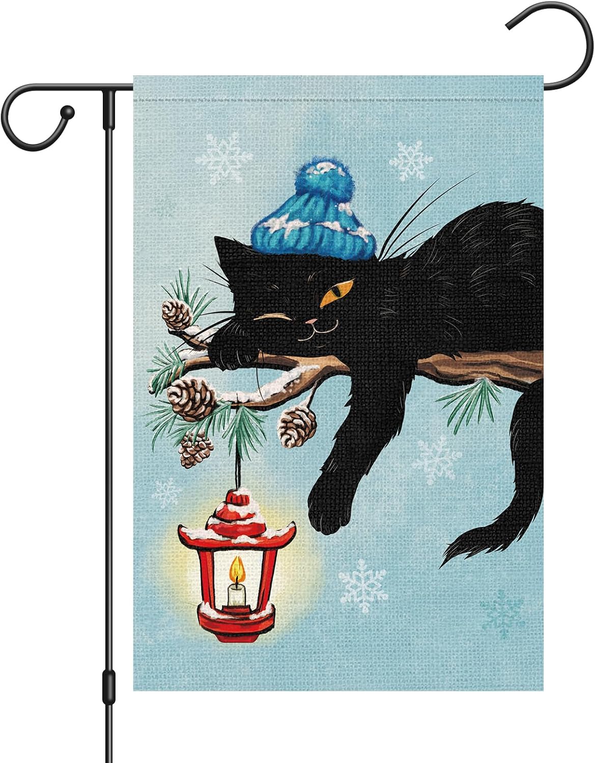 Amazon.com : Louise Maelys Welcome Winter Garden Flag 12x18 Double ...