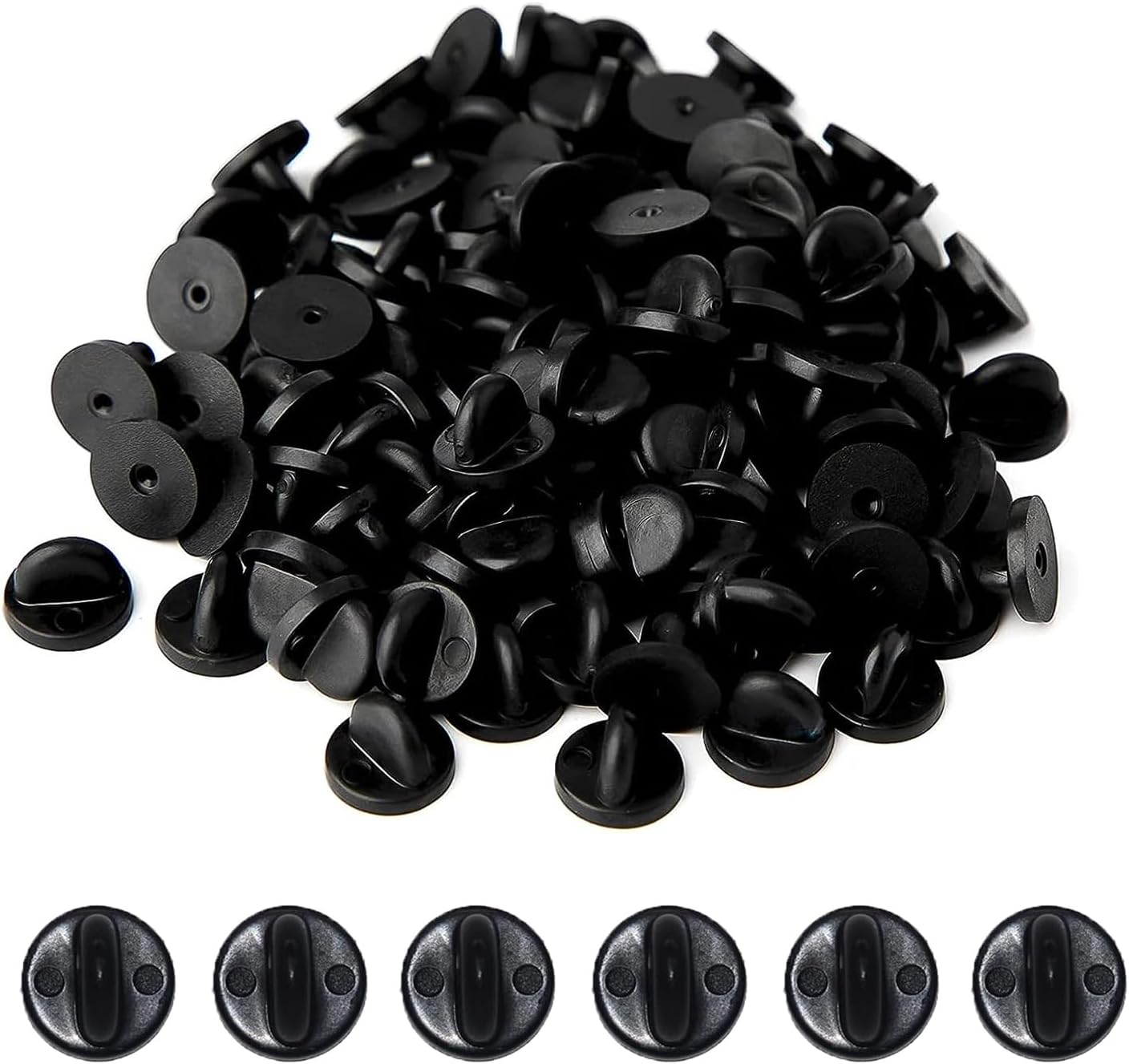 50 Pcs Badge Backs, Rubber Pin Backs for Badges, 11.5mm Butterfly ...