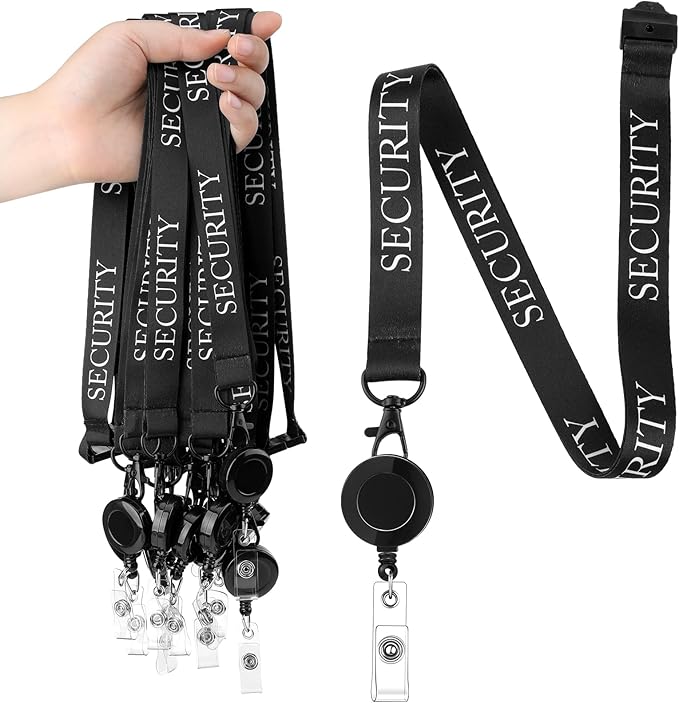 Amazon.com : Tenceur 12 Sets Security Lanyards Black Security Badge ...