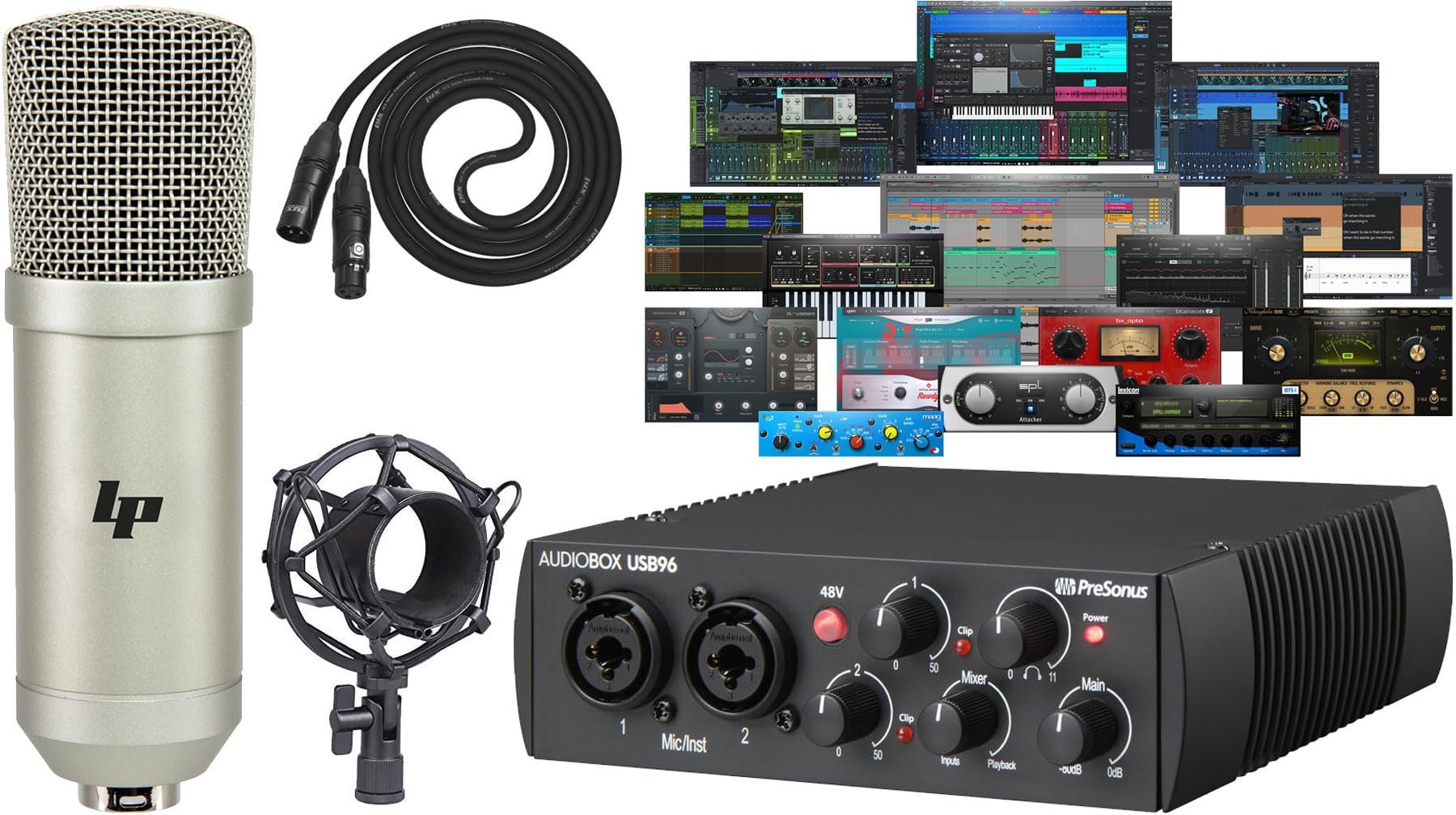 Amazon.com: Presonus AudioBox 96 25th Anniversary Audio/Midi Recording ...