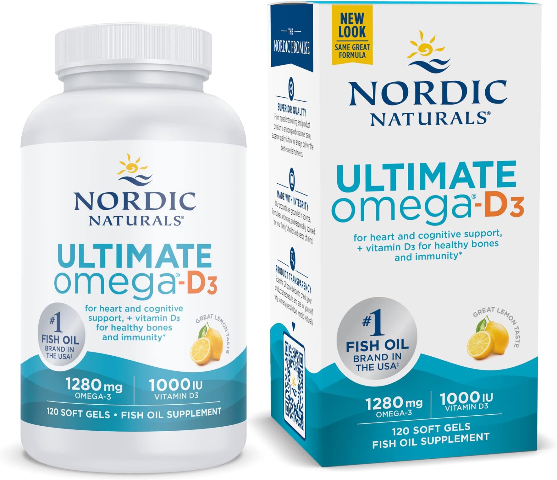 Amazon.com: Nordic Naturals Ultimate Omega-D3, Lemon Flavor - 120 Soft ...