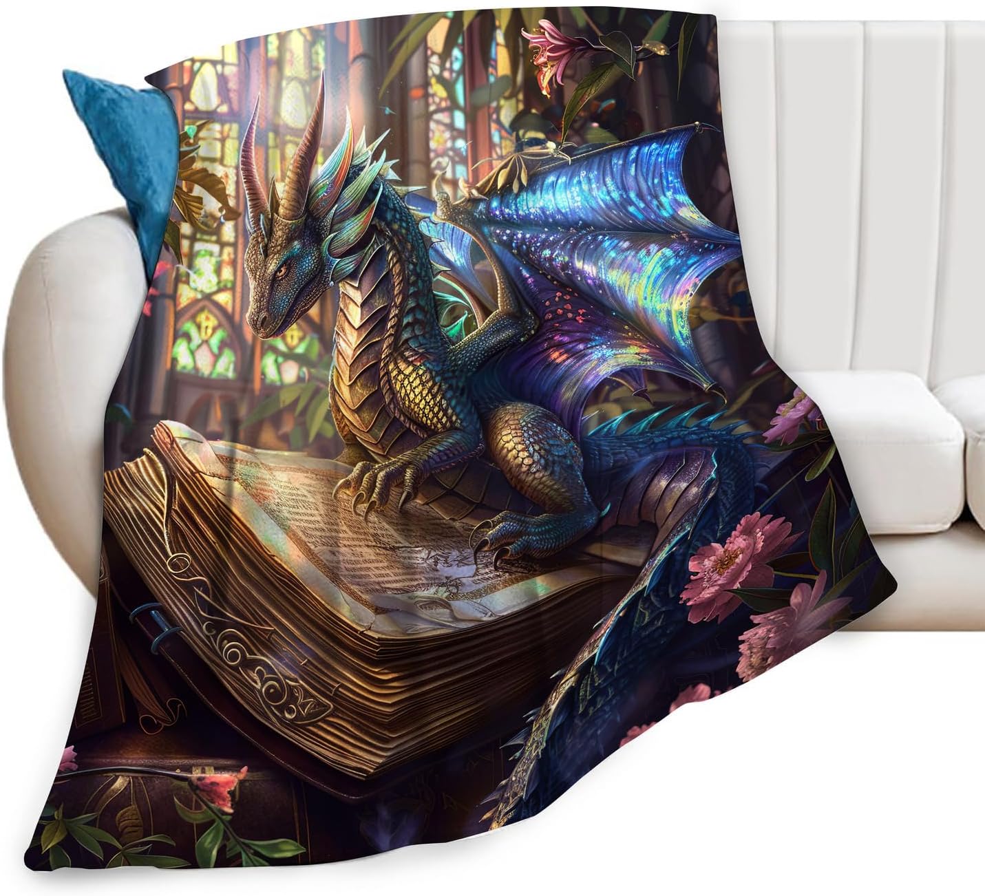 Amazon.com: Dragon Blanket Decor Gifts for Dragon Lovers Flannel Fleece ...