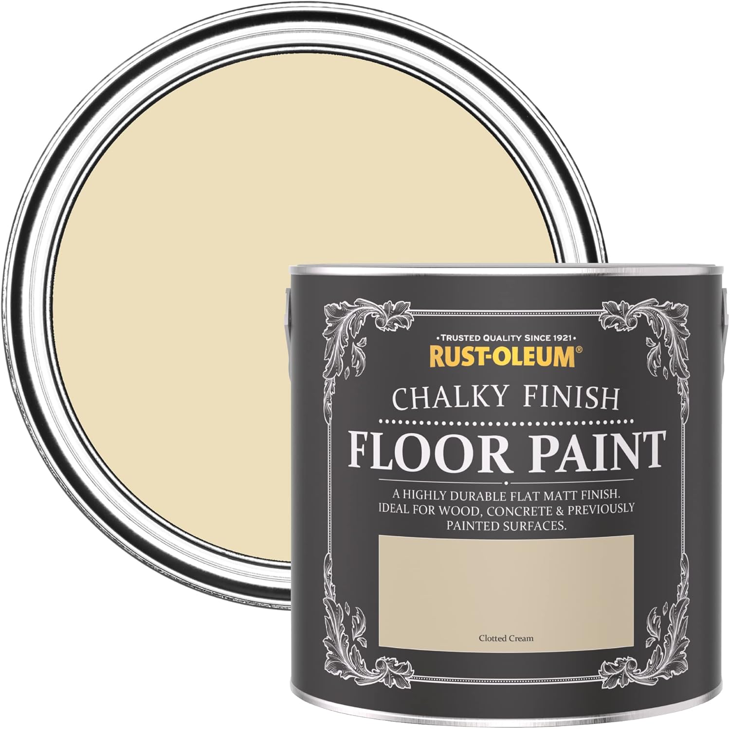 Rust-Oleum Cream Scratch-Resistant Floor Paint in Matt Finish - Clotted ...