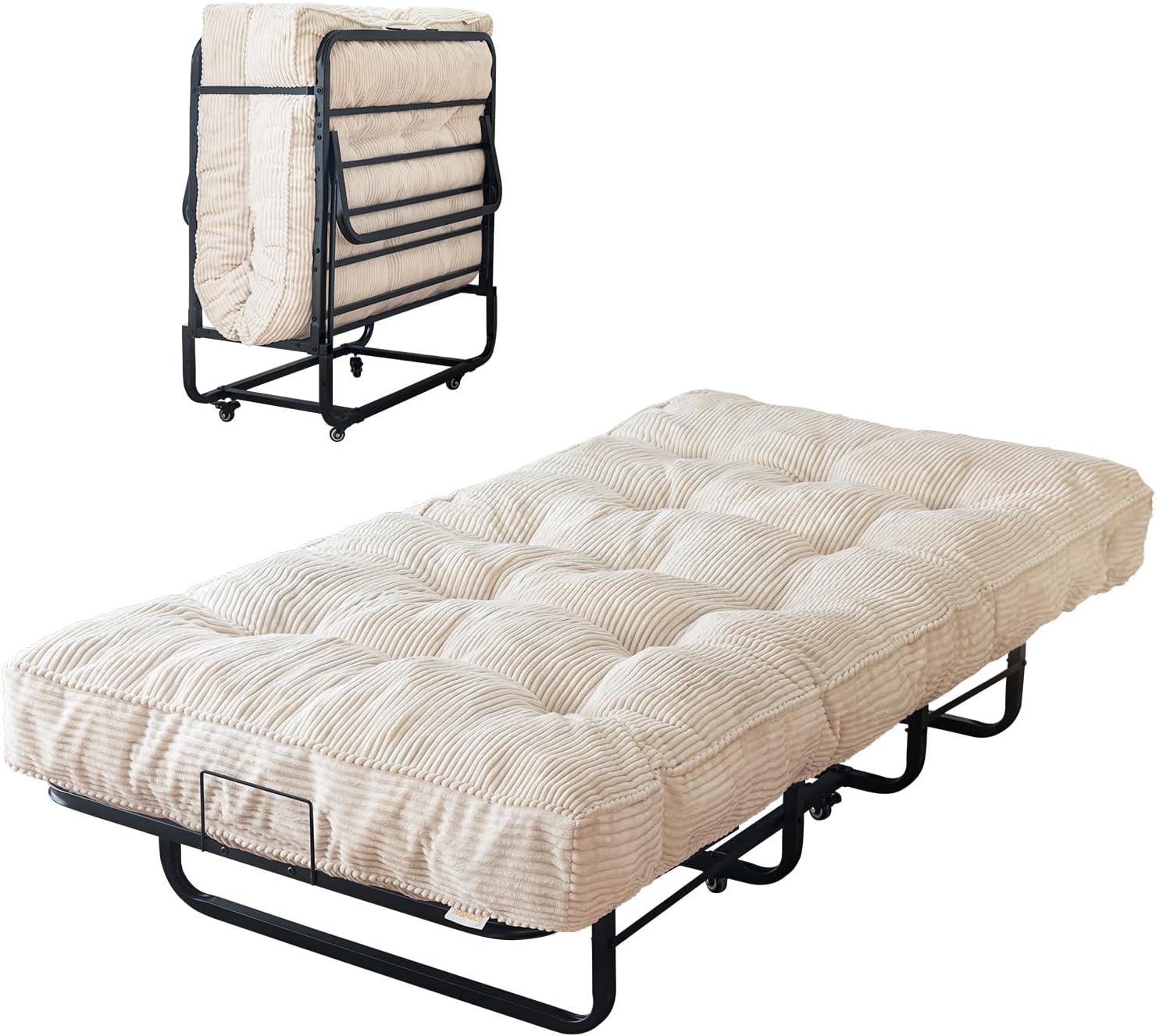 Amazon.com: YOSHOOT 6" Folding Bed with Mattress, Foldable Rollaway ...