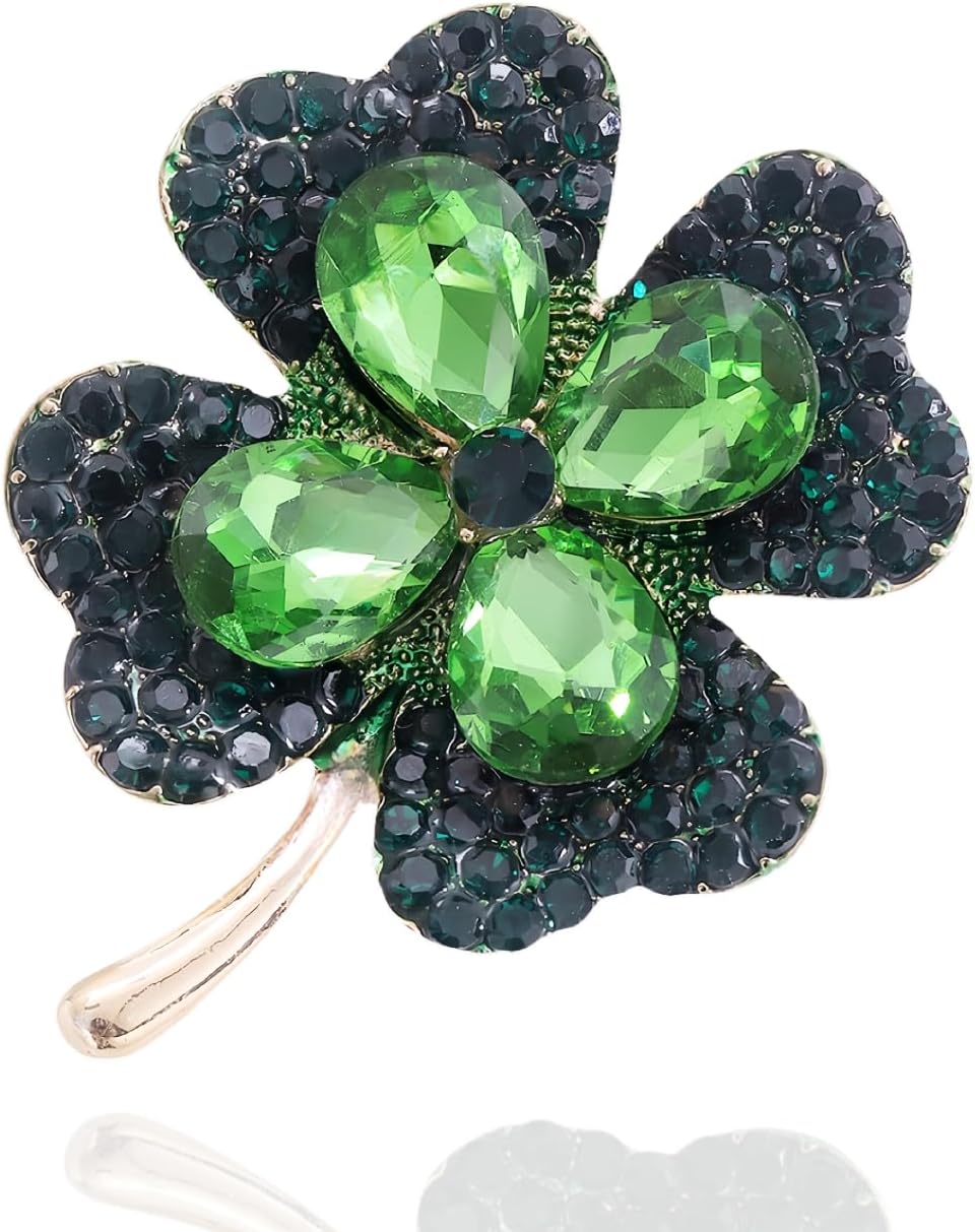 Amazon.com: KKAMAGI Retro Classic Clover Brooch Pin for Women Patrick's ...