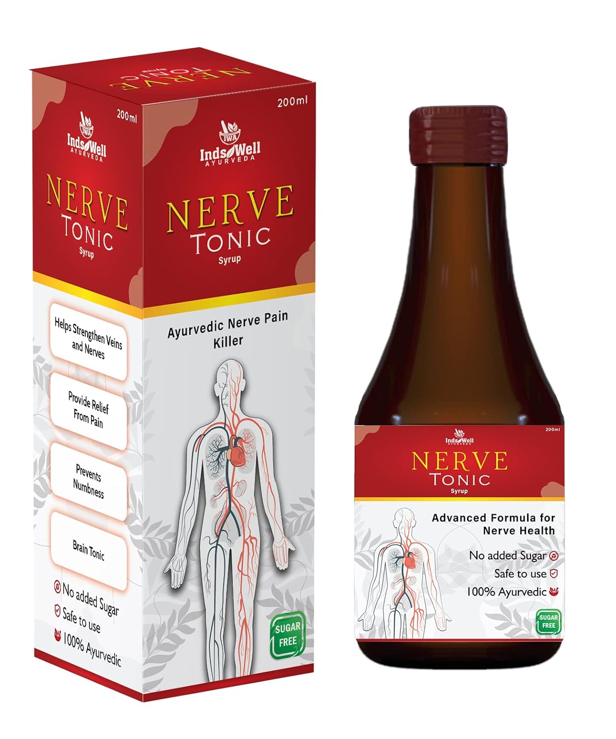 Buy Inds well ayurveda Nerve Tonic Syrup|100% Ayurvedic Nerve Tonic ...