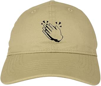 Clapping Hands Chest 6 Panel Dad Hat Cap Beige at Amazon Men’s Clothing ...