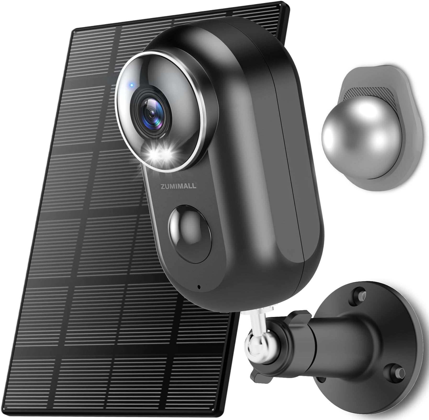 Amazon.com : ZUMIMALL Security Cameras Wireless Outdoor, 2K Solar ...