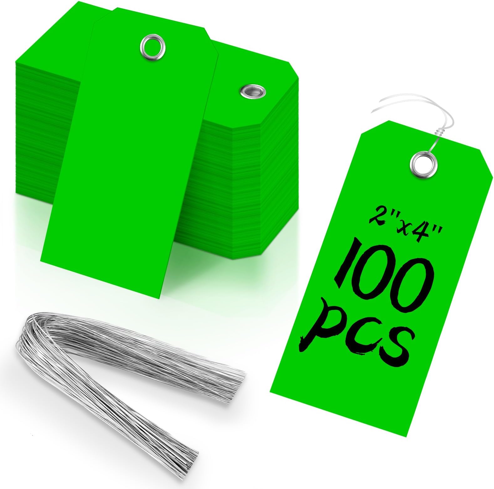 Amazon.com : Blank Heavy Duty 15 Mil Waterproof Plastic Tags with ...