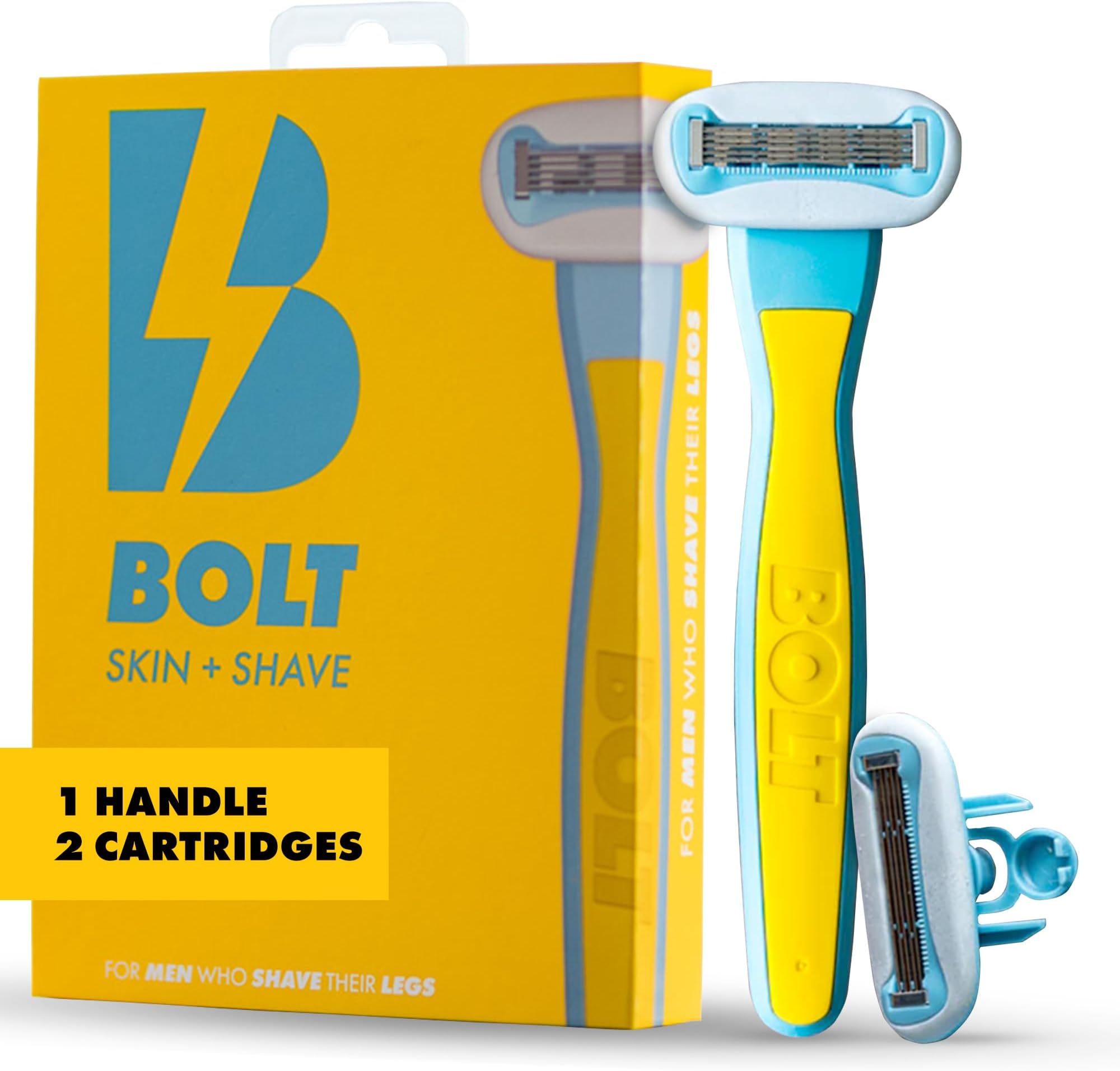 Amazon.com: Bolt Skin + Shave Performance Razor for Men’s Leg, Head ...