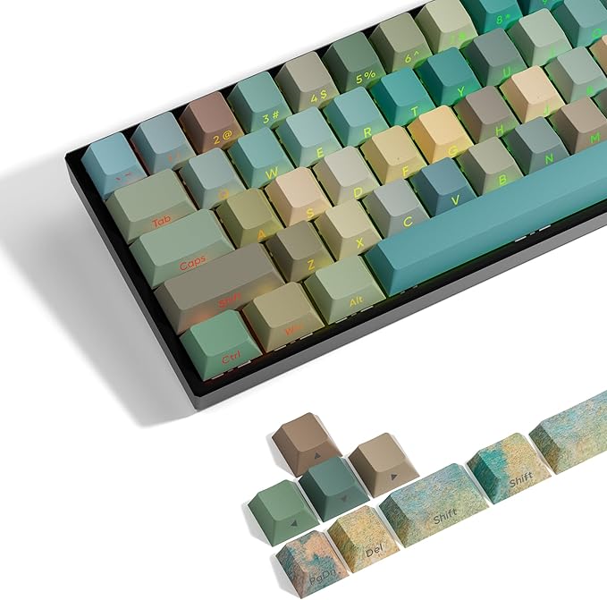 Amazon.com: dagaladoo Side Printed PBT Keycaps,Double Shot Shine ...