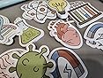 Amazon.com : ANGOLIO Funny Science Sticky Notes - 30P Cute Note Pads ...