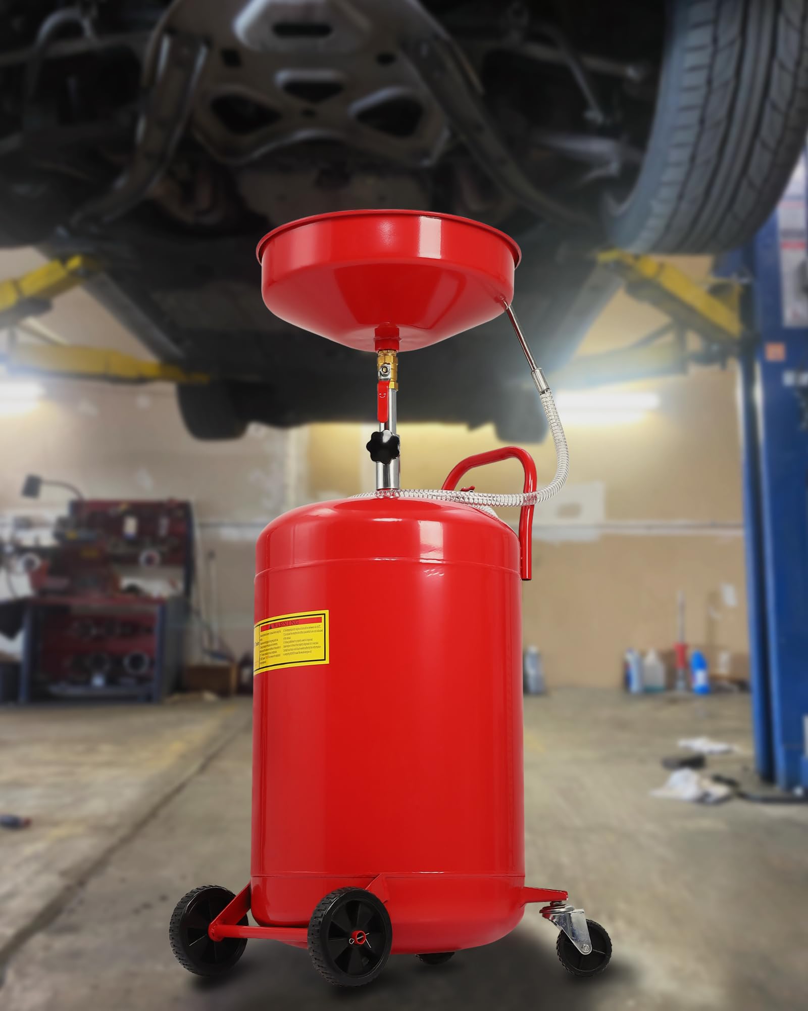 Snapklik.com : DEXSO 20 Gallon Portable Oil Drain Tank, Air Operated ...