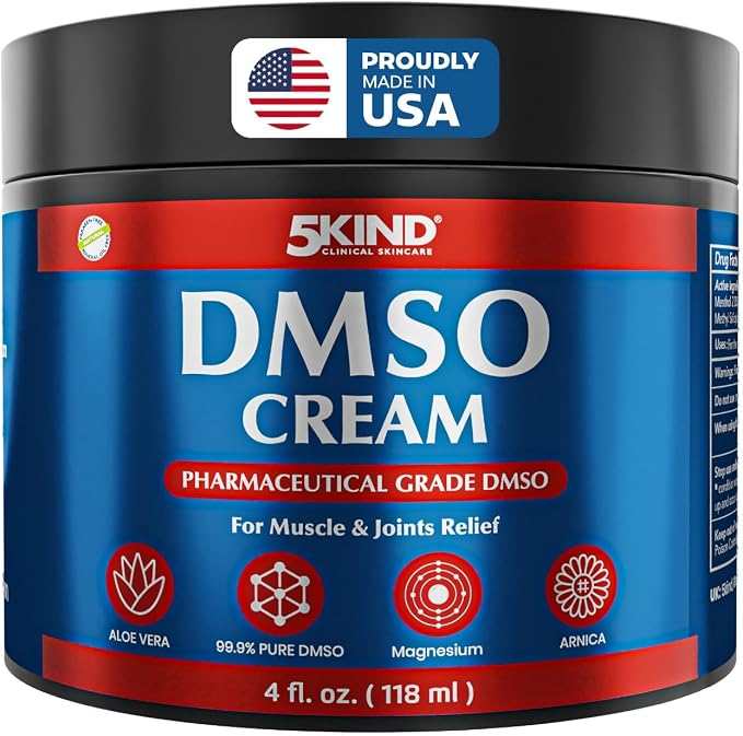 Amazon.com: 5Kind DMSO Cream for Pain Relief 4 fl oz - 99.9% Pure DMSO ...