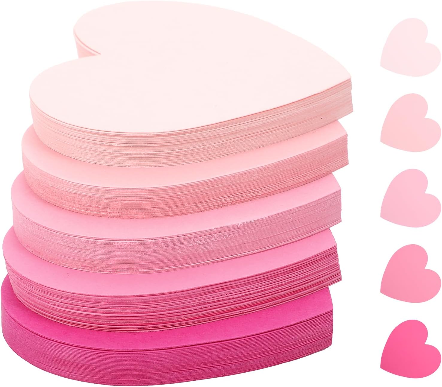 Amazon.com : 300 Pcs Index Card Heart Shaped Note Cards Blank Index ...