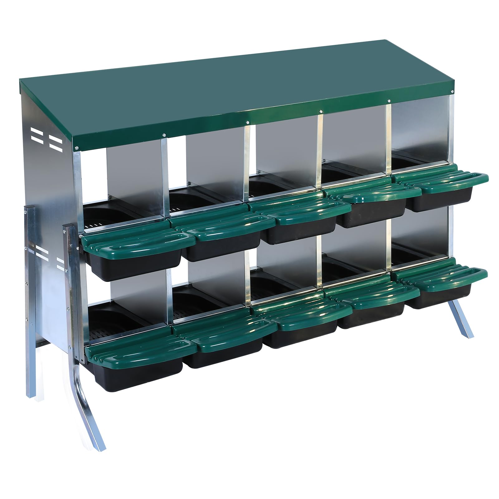 Snapklik.com : Metal Chicken Nesting Box, 10 Compartments Chicken Egg ...