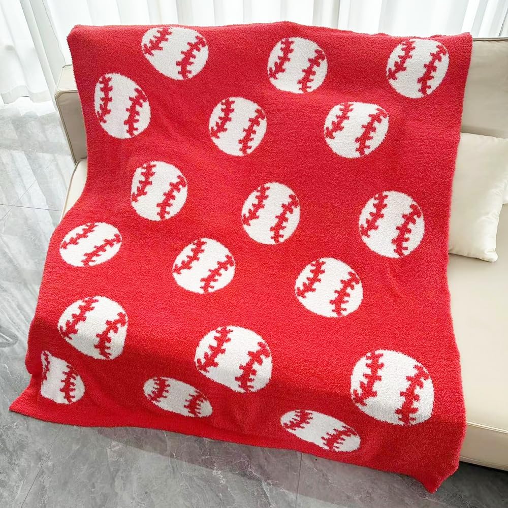 Amazon.com: Cozy Baseball Pattern Blanket Perfect Lightweight Bedding ...