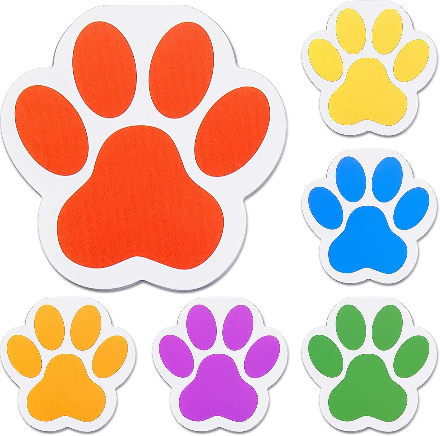 Amazon.com: Chinco 24 Pcs Dog Paw Party Favors Puppy Paw Print Note ...