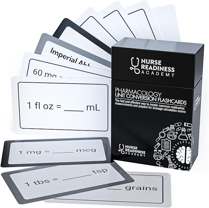 Amazon.com: Pharmacology Unit Conversion Flashcards: The Fast and ...