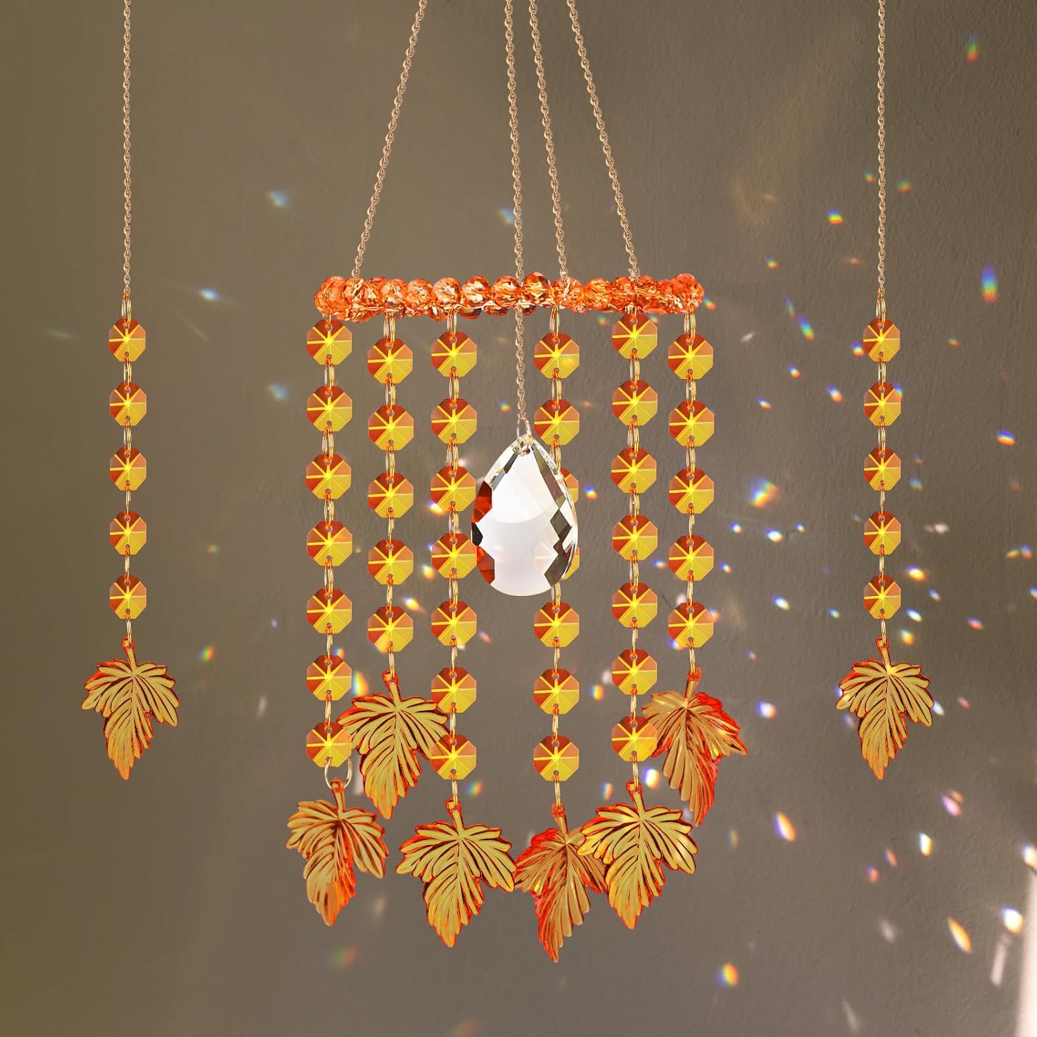 Amazon.com : Suncalla 3 Pcs Fall Suncatcher Maple Leaf Sun Catchers ...