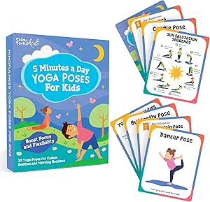 Amazon.com: Yoga Cards for Kids - Pose Deck for Beginners, Exercise ...