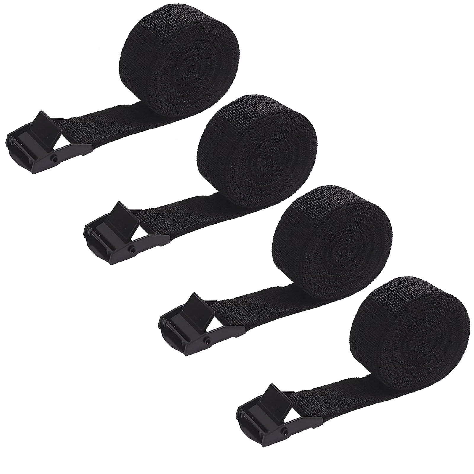 Amazon.com: TuTuYa Tie Down Straps, 4PK 5Ft x 0.98In (150x2.5cm) Black ...