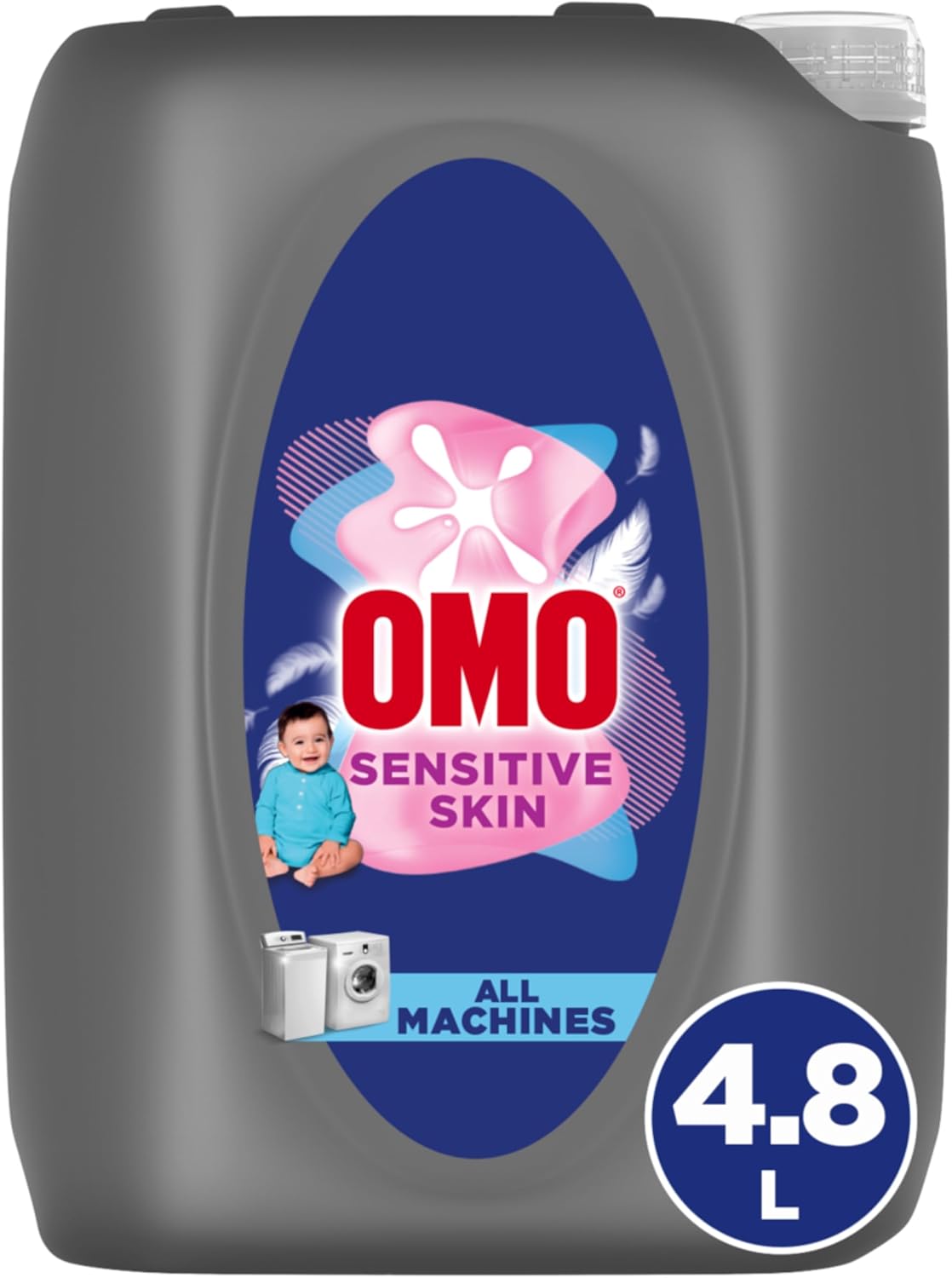 OMO Liquid Laundry Detergent, for sensitive skin, gentle on skin, tough ...