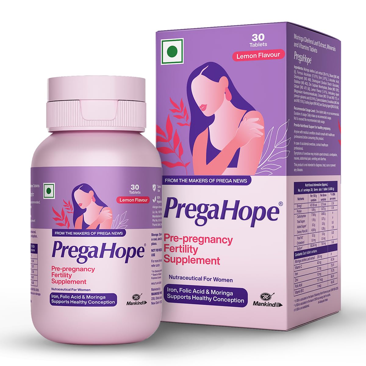 Buy Prega Hope | Pre-Pregnancy Fertility Supplement (Pack of 30 Tabs ...