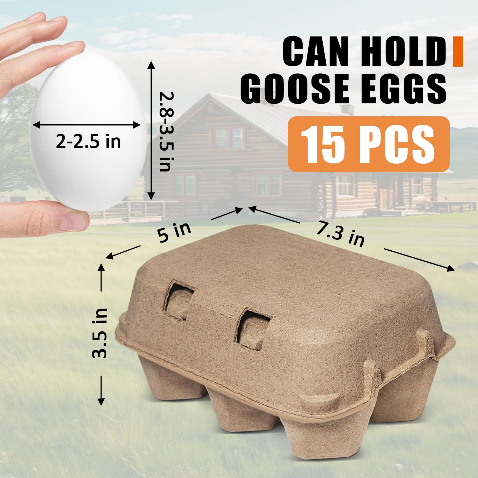 Snapklik.com : Tutata Goose Egg Cartons, 15 Pack, Half Dozen Jumbo ...