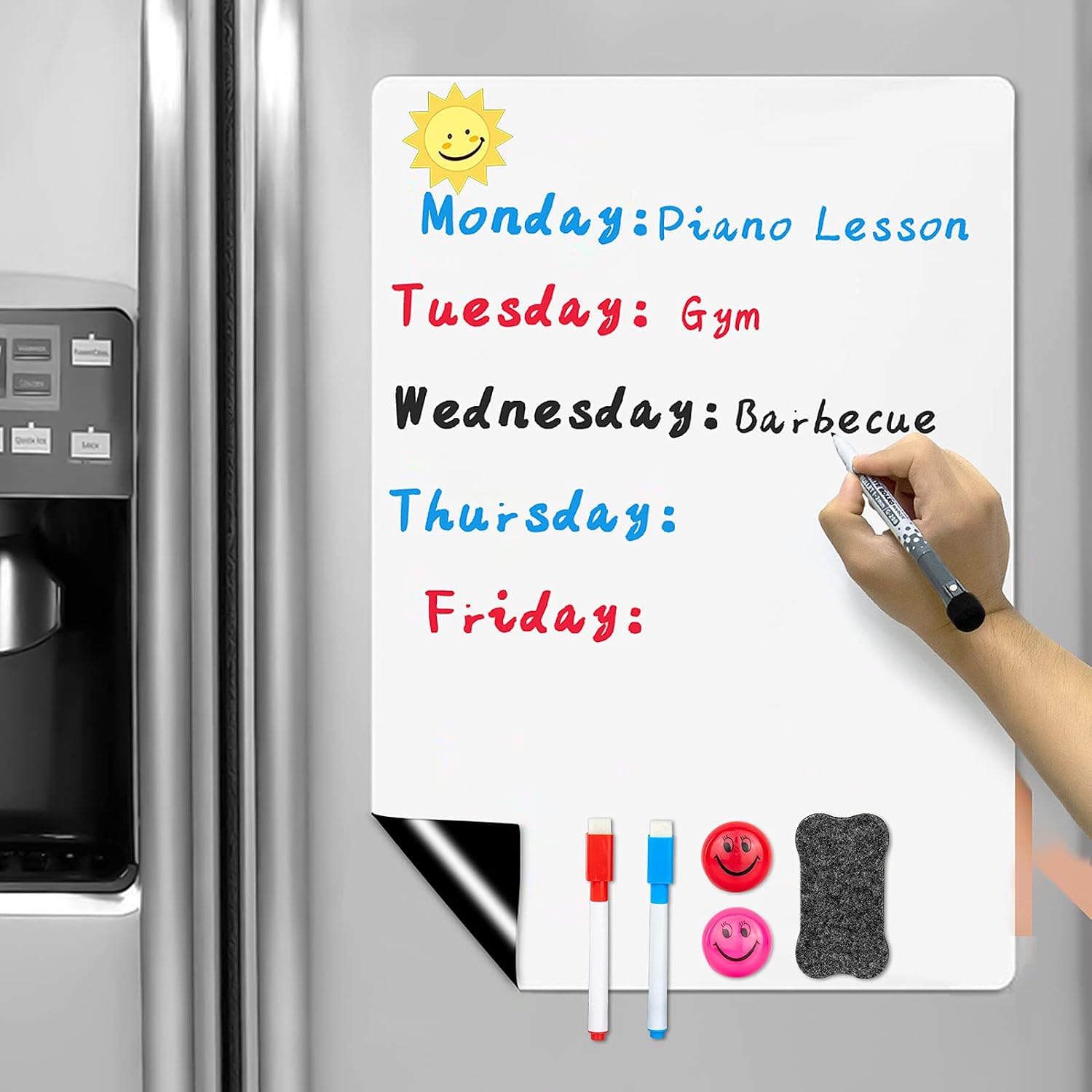 Amazon.com : Magnetic Whiteboard for Fridge, 17” x 11” Dry Erase Board ...
