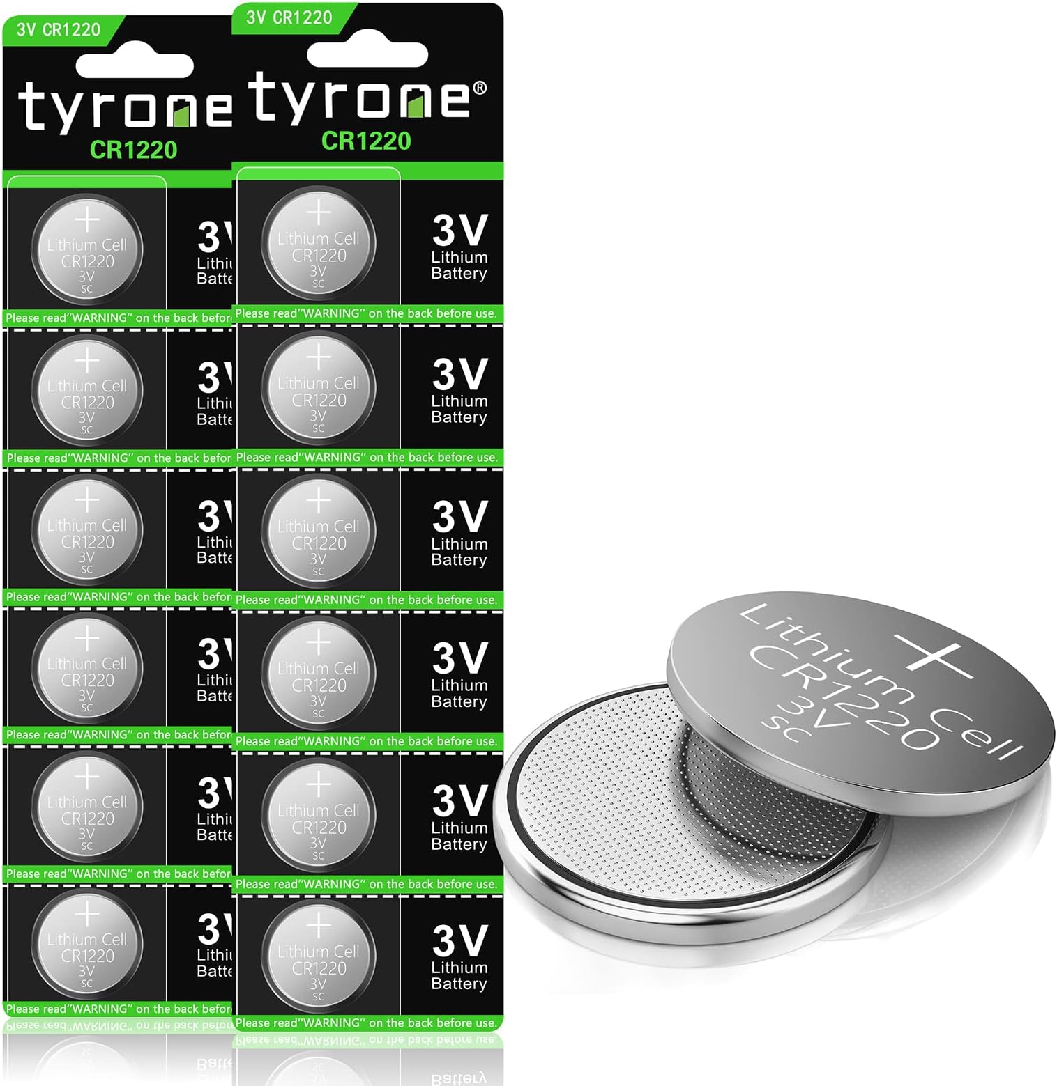 Amazon.com: PoundMax CR 1220 Batteries 3v Lithium Button Cell Battery ...