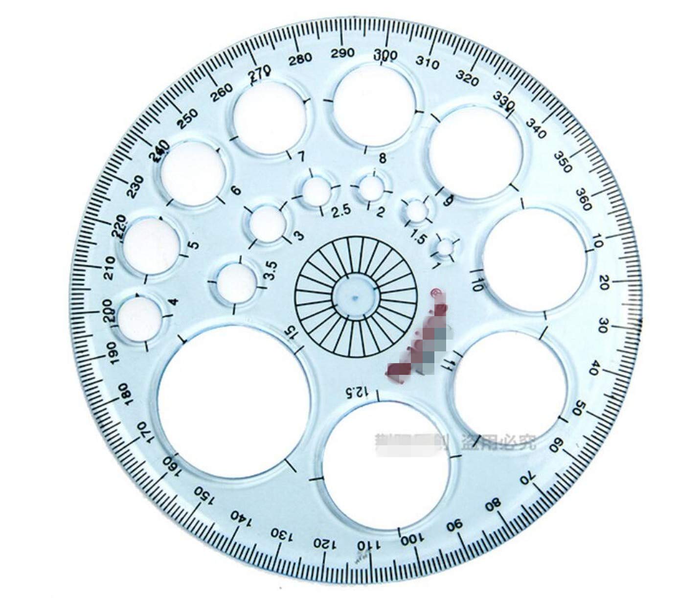 WellieSTR 1pc 360 Degree Protractor Circle Modern Master Template ...