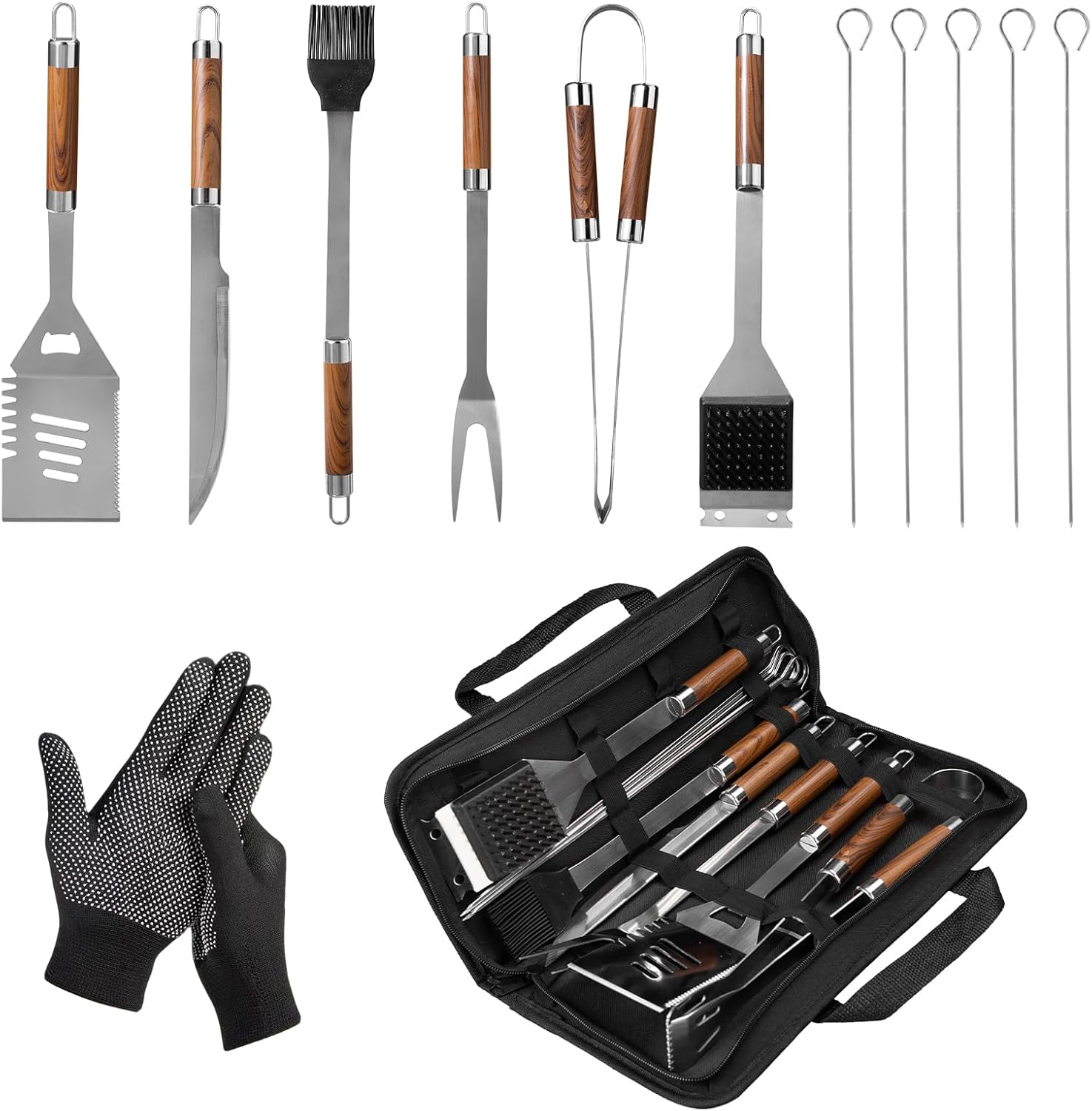 Amazon.com: 13Pcs Stainless Steel BBQ Grilling Accessories Set, Dad ...