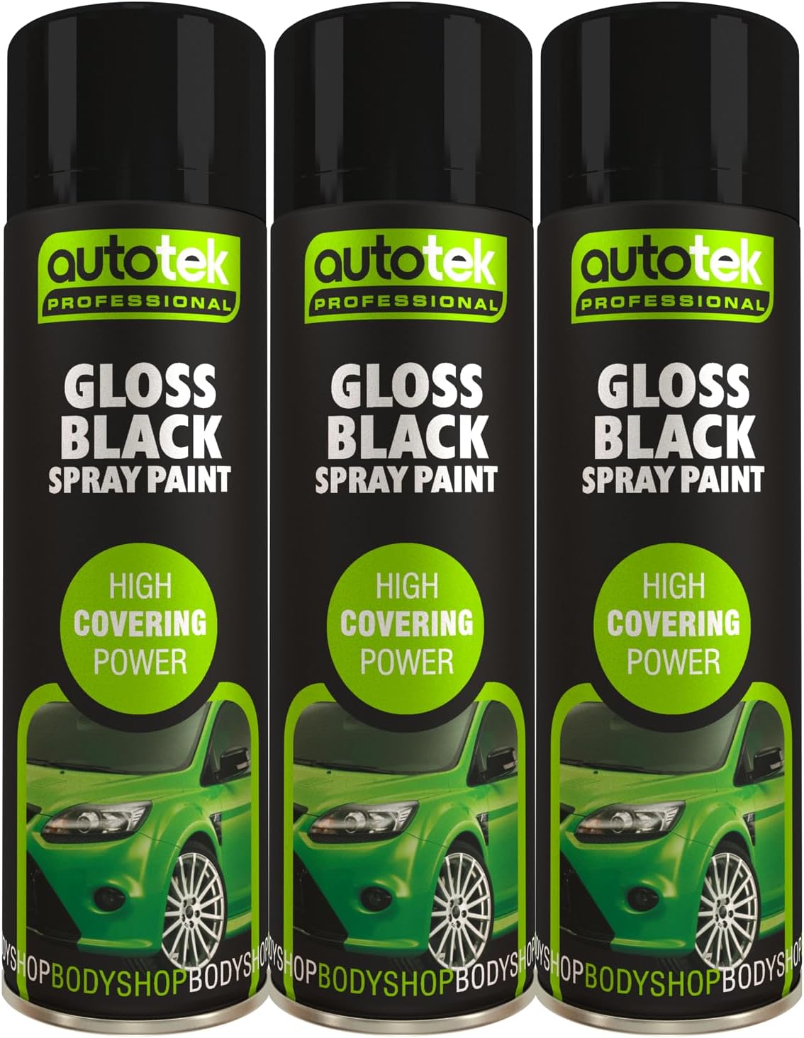 AutoTek Gloss Black Multi-Purpose Multi-Purpose Aerosol Spay Paint ...