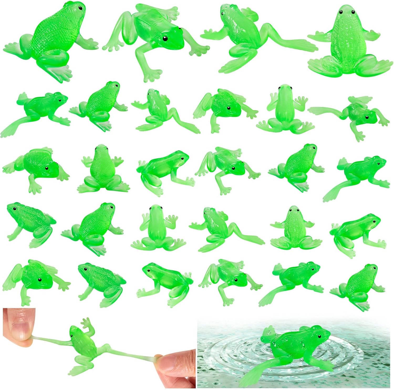 Amazon.com: HFWTWPY 30PCS Toy Frogs for Kids, Realistic Mini Rubber ...