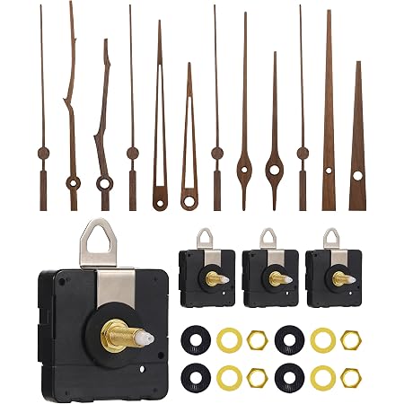 Amazon.com: 4 Pack Clock Mechanism and Walnut Wood Clock Hands, Long ...