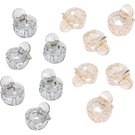 Amazon.com : Cobahom 12 Pack Small Hair Claw Clips 1.2 Inch Plastic ...