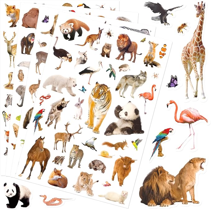 Amazon.com: Jungle Safari Animals Stickers Party Supplies 750 Counts ...