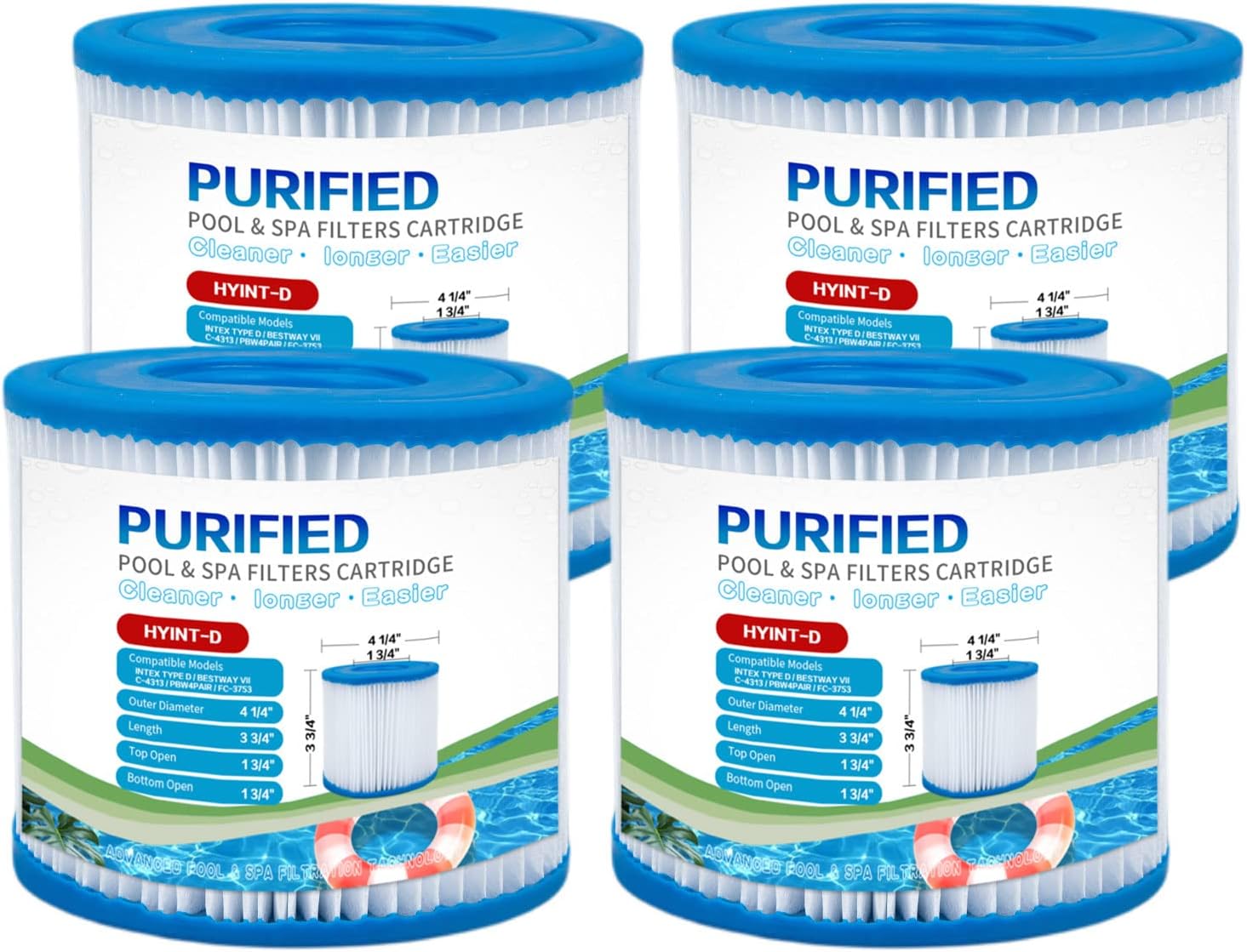 Amazon.com : PURIFIED HYINT-D Pool Spa Filter Replaces Summer Waves ...