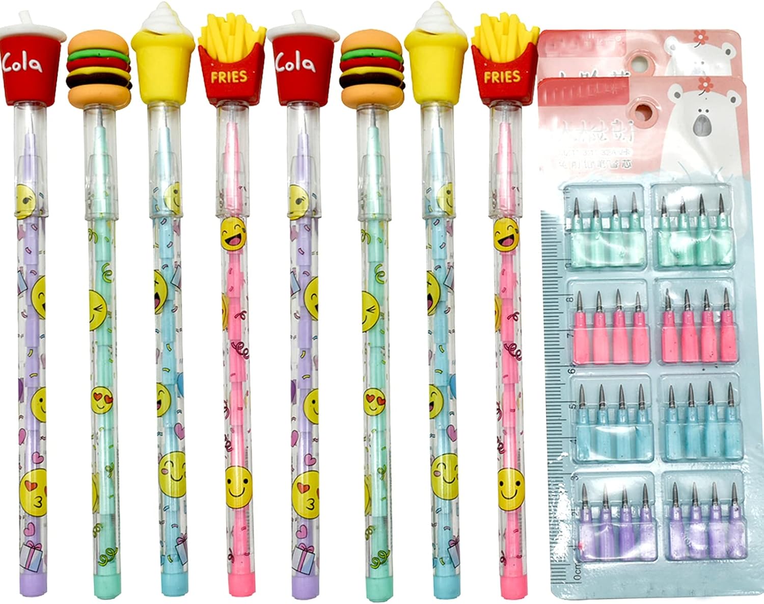 Amazon.com : Lopenle 24PCS Food Non Sharpening Pencils Stackable ...