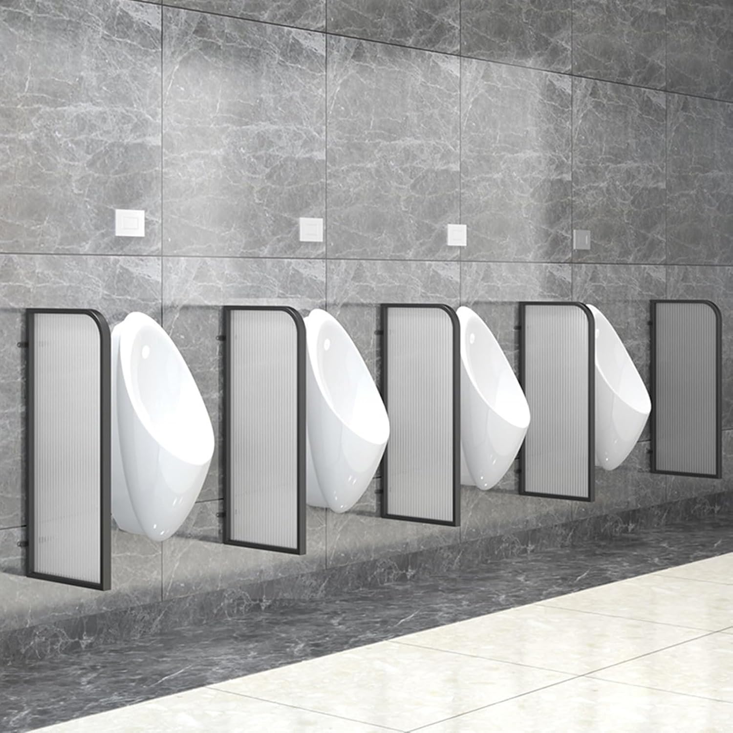 Amazon.com: Bathroom Wall Divider Glass Screen Water Repellent Panel ...