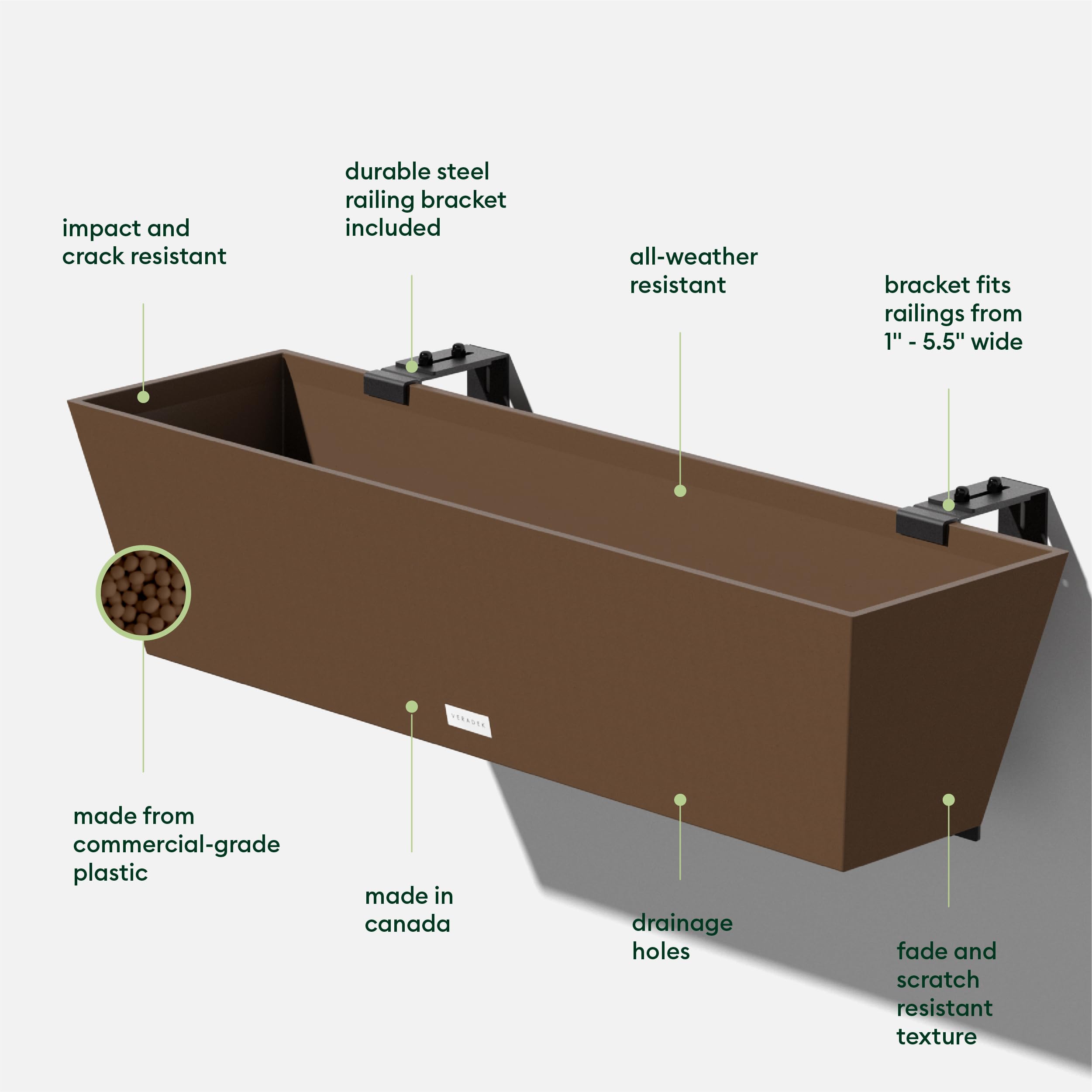 Veradek Planter Under Railing